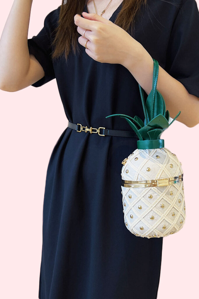 The Pineapple Bag | Beautiful Pineapple Purse Leather Chain Strap ...