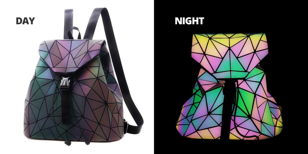 The Luminous Backpack | Geometric Holographic Backpack Reflective ...