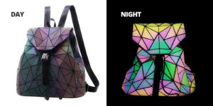 The Luminous Backpack | Geometric Holographic Backpack Reflective ...