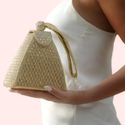 The Pyramid Purse | Wristlet Clutch Leather Pyramid Bag