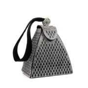 The Pyramid Purse | Wristlet Clutch Leather Pyramid Bag