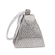 The Pyramid Purse | Wristlet Clutch Leather Pyramid Bag
