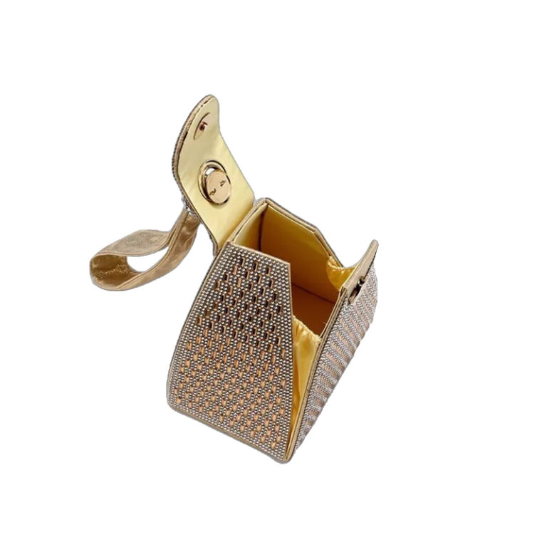 The Pyramid Purse | Wristlet Clutch Leather Pyramid Bag